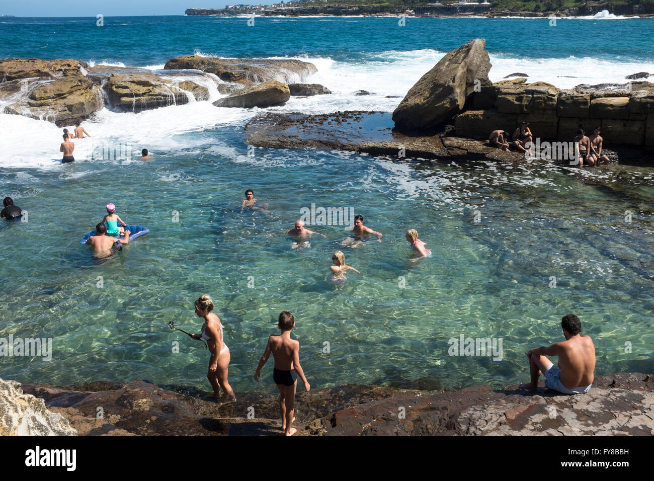 Giles Baths, Coogee Beach, Sydney, New South Wales, Australia Stock ...