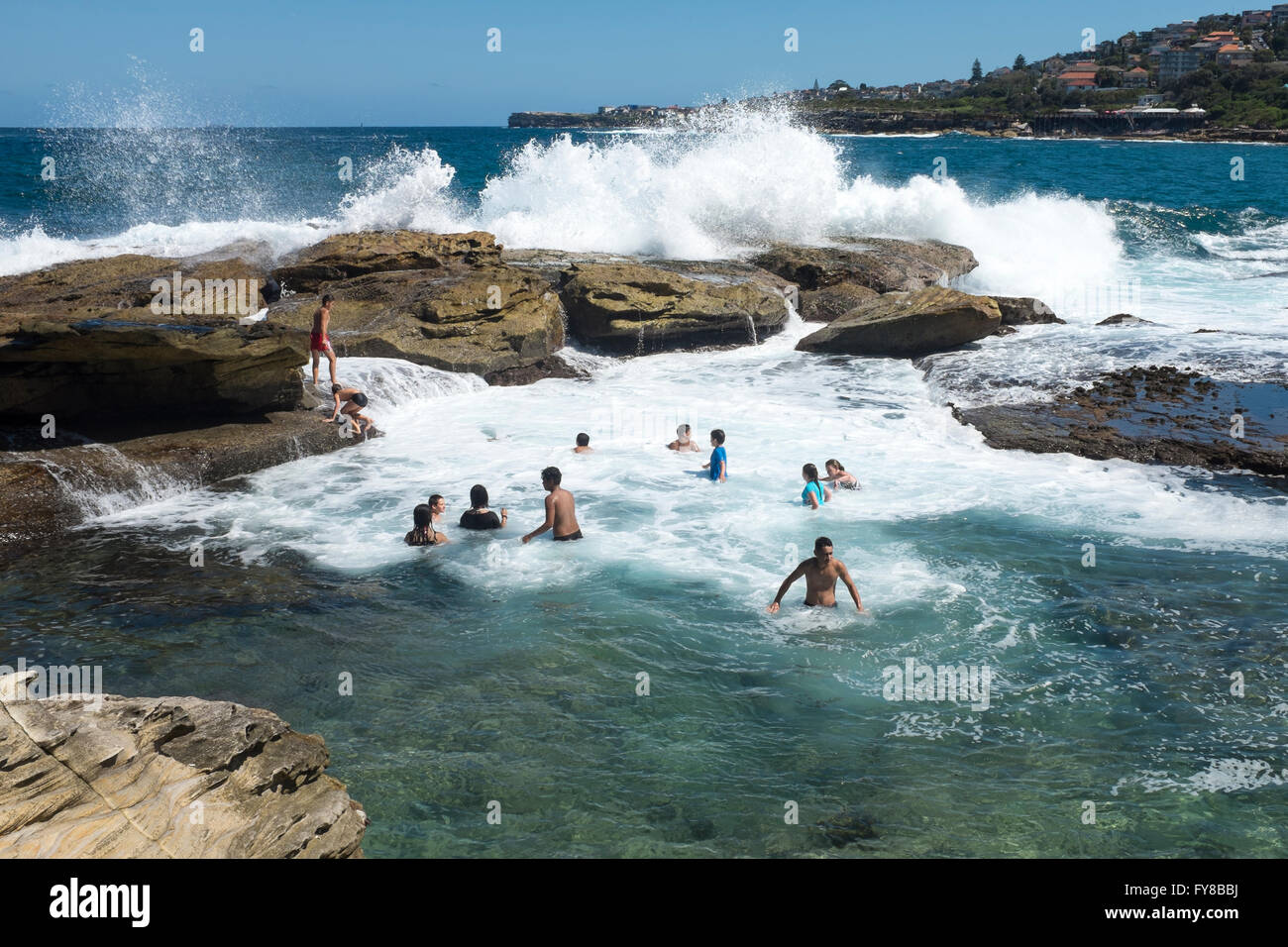 Giles Baths, Coogee Beach, Sydney, New South Wales, Australia Stock ...