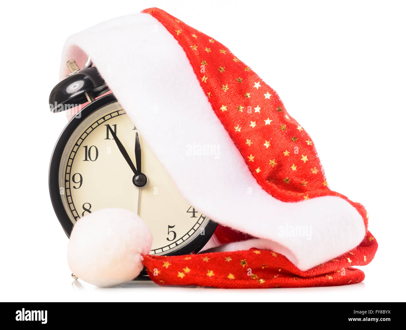 Festive holiday winter clock Cut Out Stock Images & Pictures - Alamy