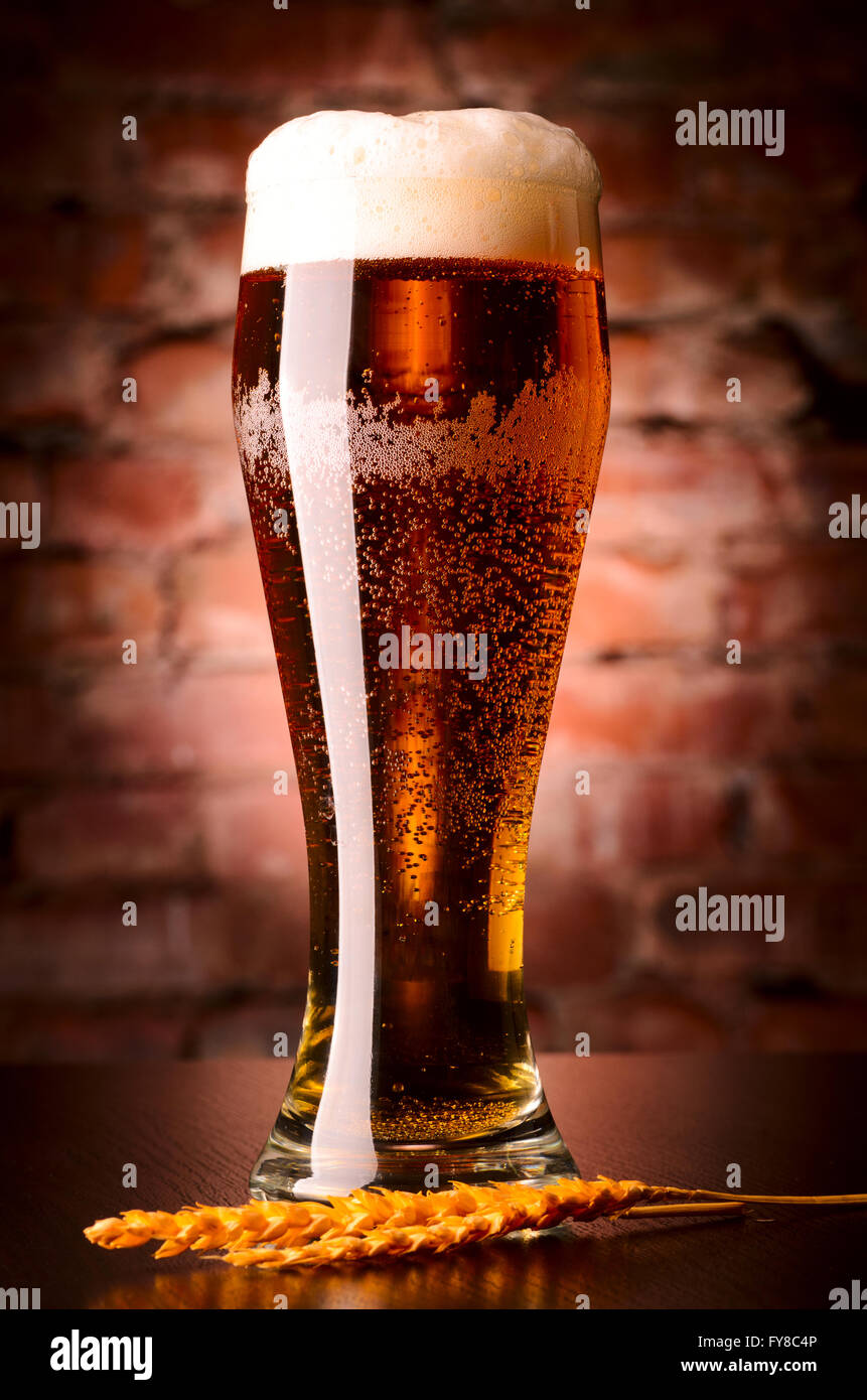 glass of lager Stock Photo - Alamy