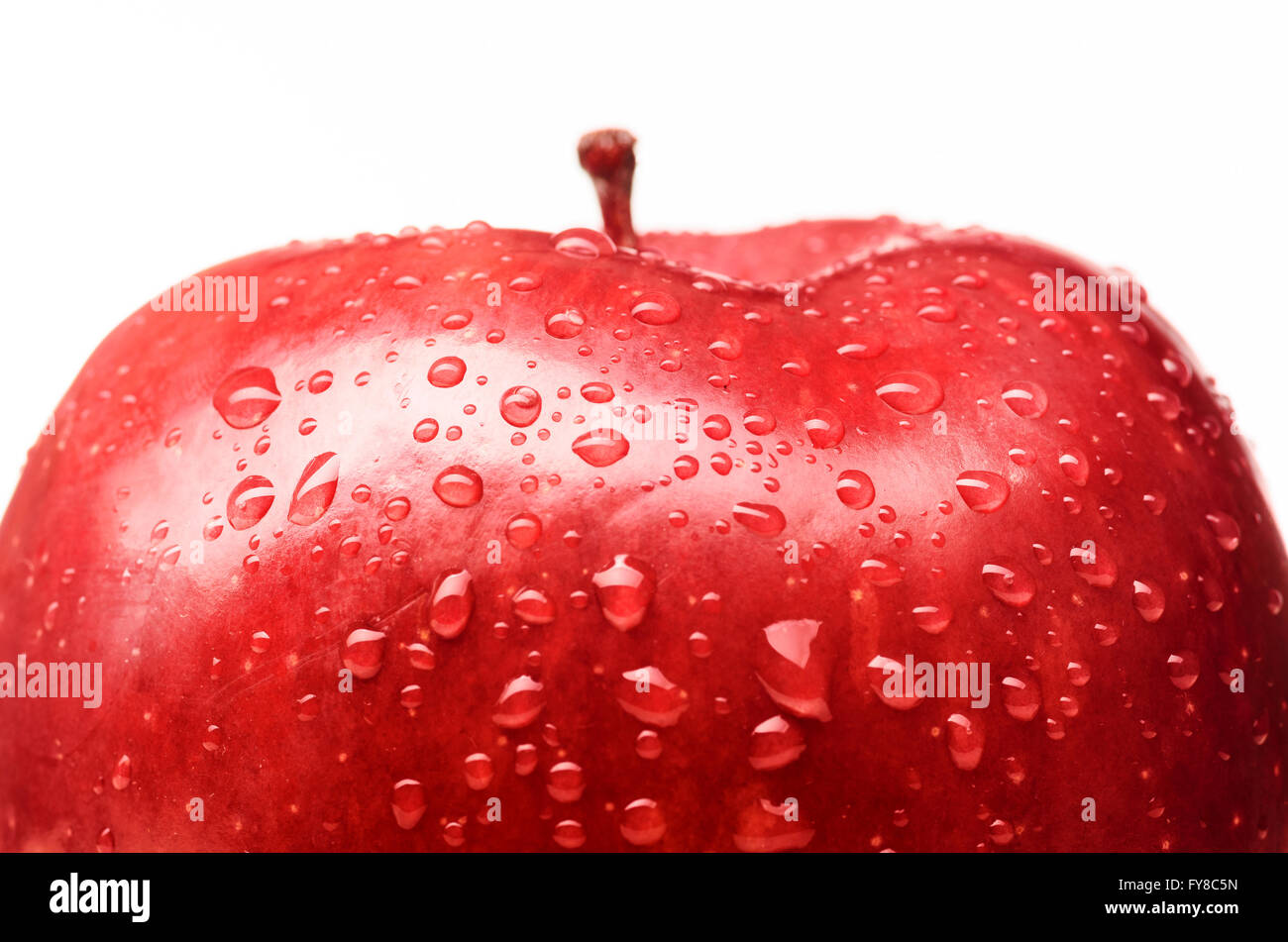 wet red delicious apple Stock Photo - Alamy