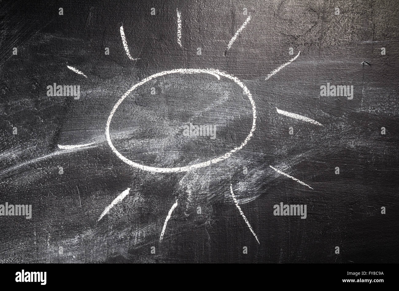 sun on chalk board Stock Photo - Alamy
