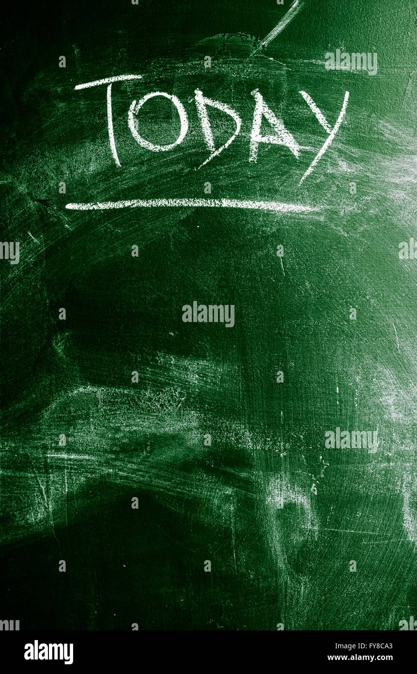 word today on chalk board Stock Photo - Alamy