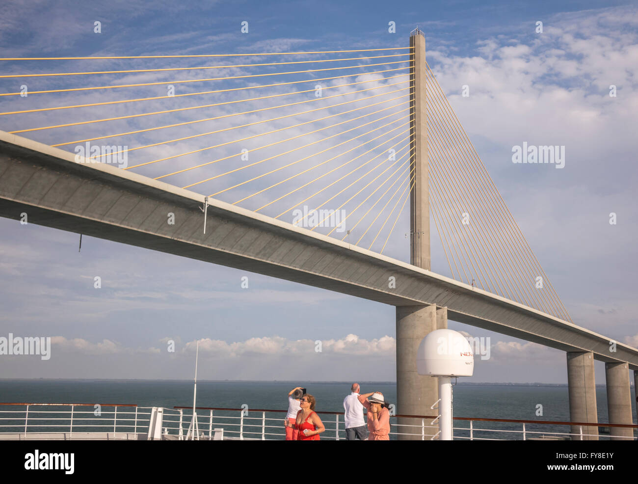 One Of The Columns Of The Bob Graham Sunshine Skyway Bridge Tampa Bay ...