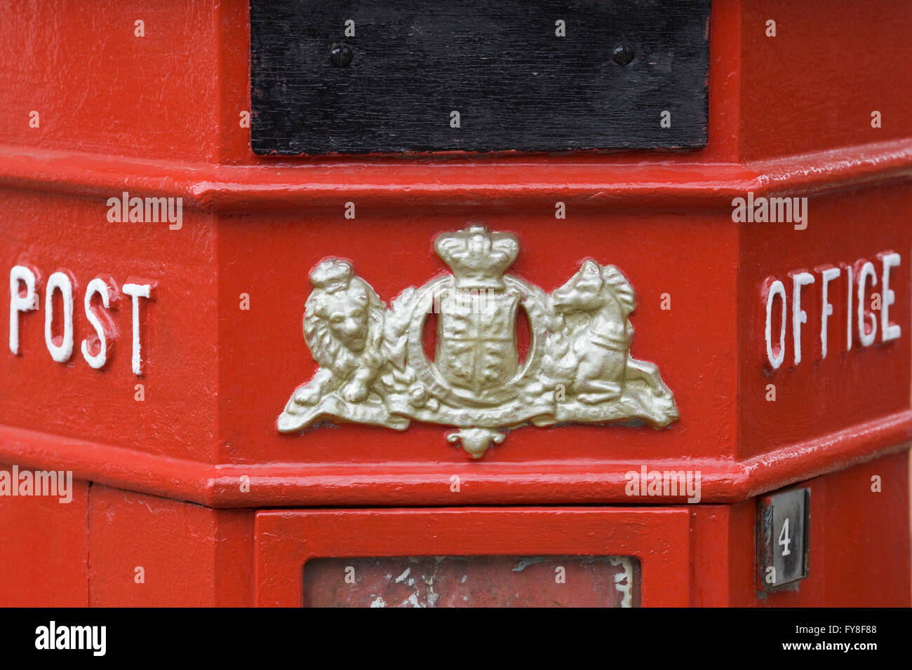 Old Fashioned Red Post Box' Stock Photo - Alamy