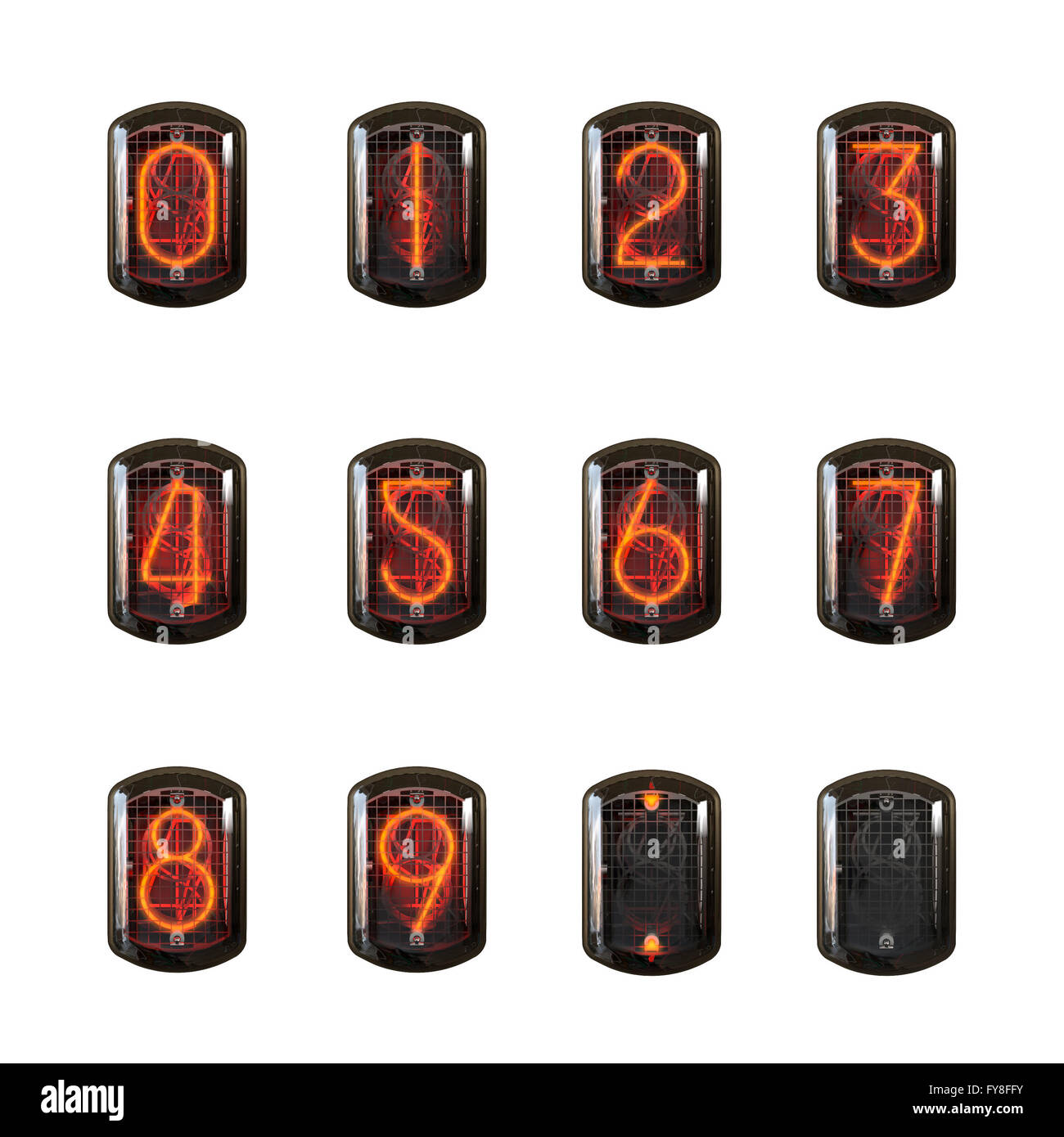 Vector neon clock hi-res stock photography and images - Alamy