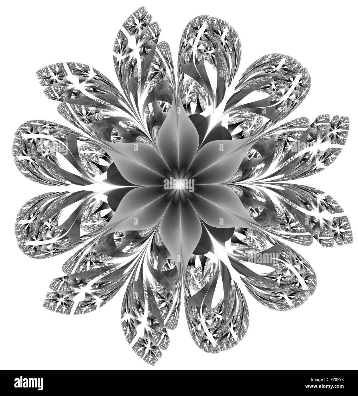 Fractal flower pattern 3d Cut Out Stock Images & Pictures - Alamy