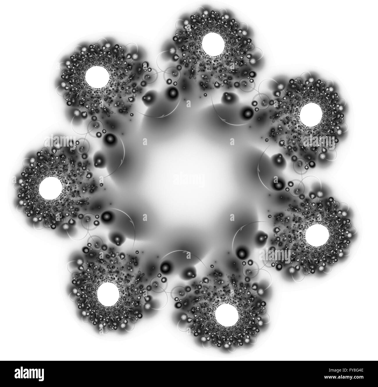 Black abstract fractal Cut Out Stock Images & Pictures - Alamy