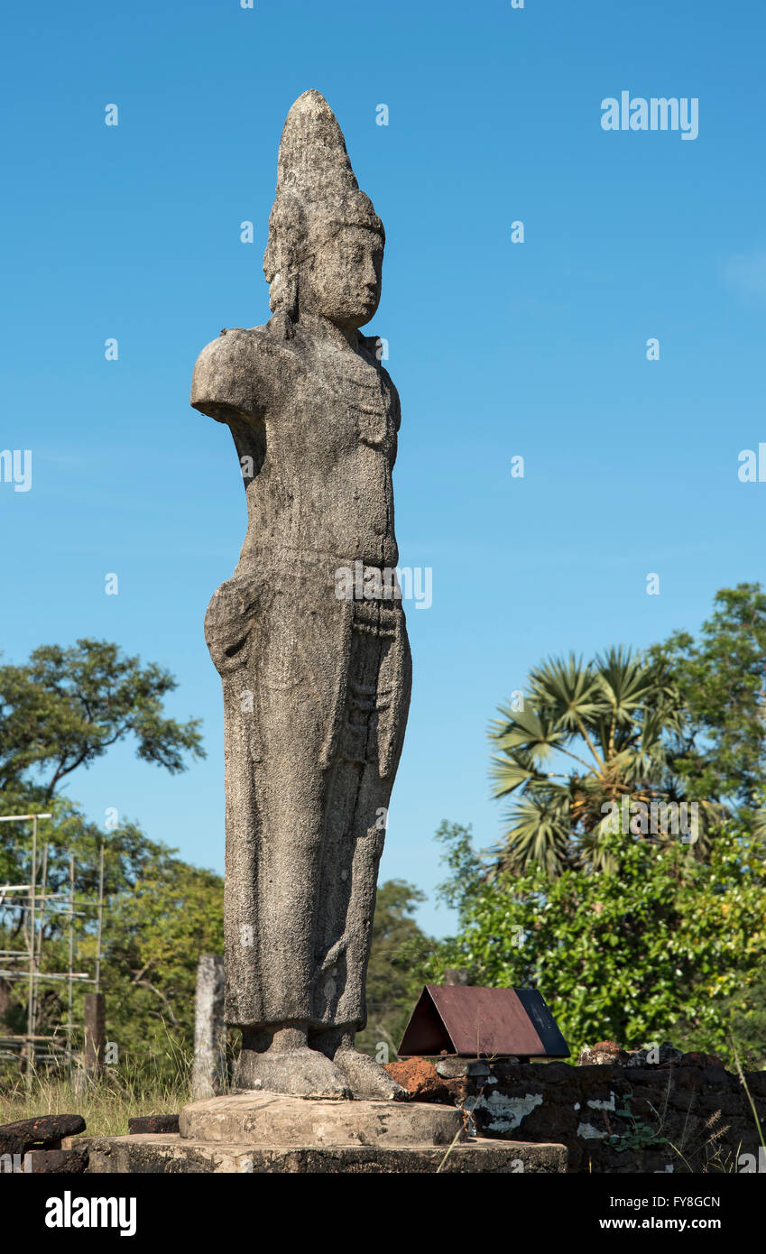 Statue at Bodhisattva Shrine, Sacred Quadrangle, Polonnaruwa, Sri Lanka ...