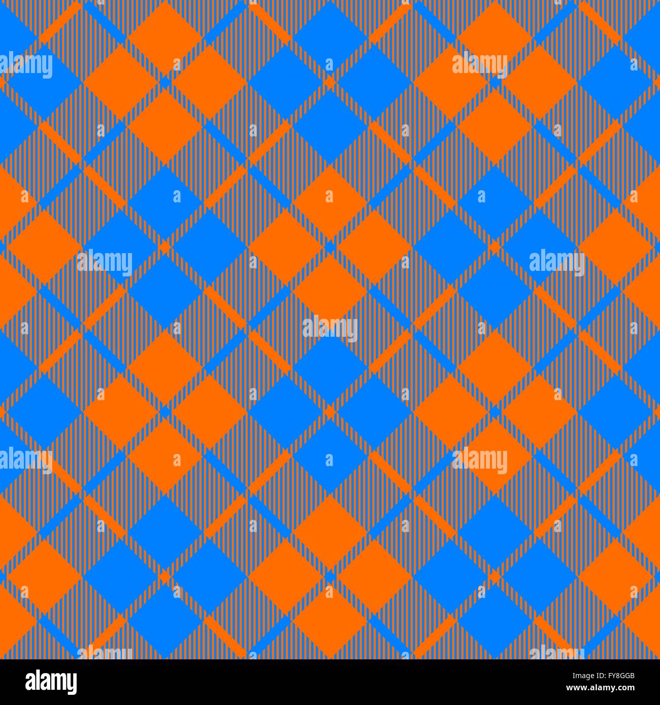 fabric texture diagonal pattern seamless orange and blue vector ...