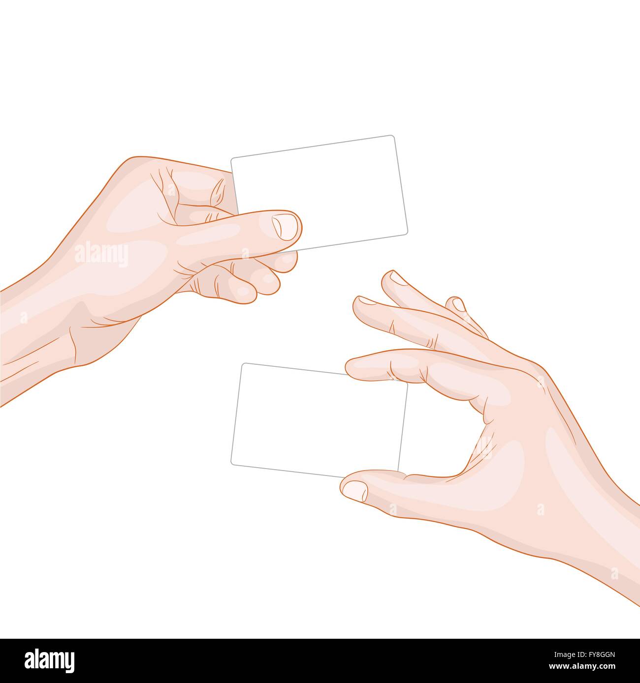Showing hand cards Stock Vector Images - Alamy