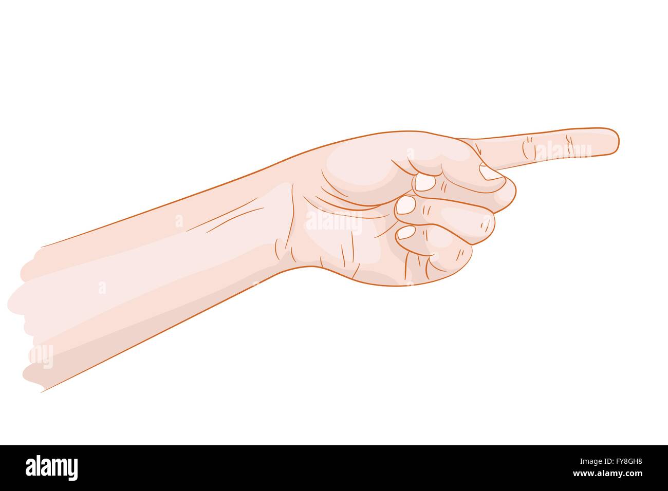 Pointing hand sign vector illustration Stock Vector Image & Art - Alamy