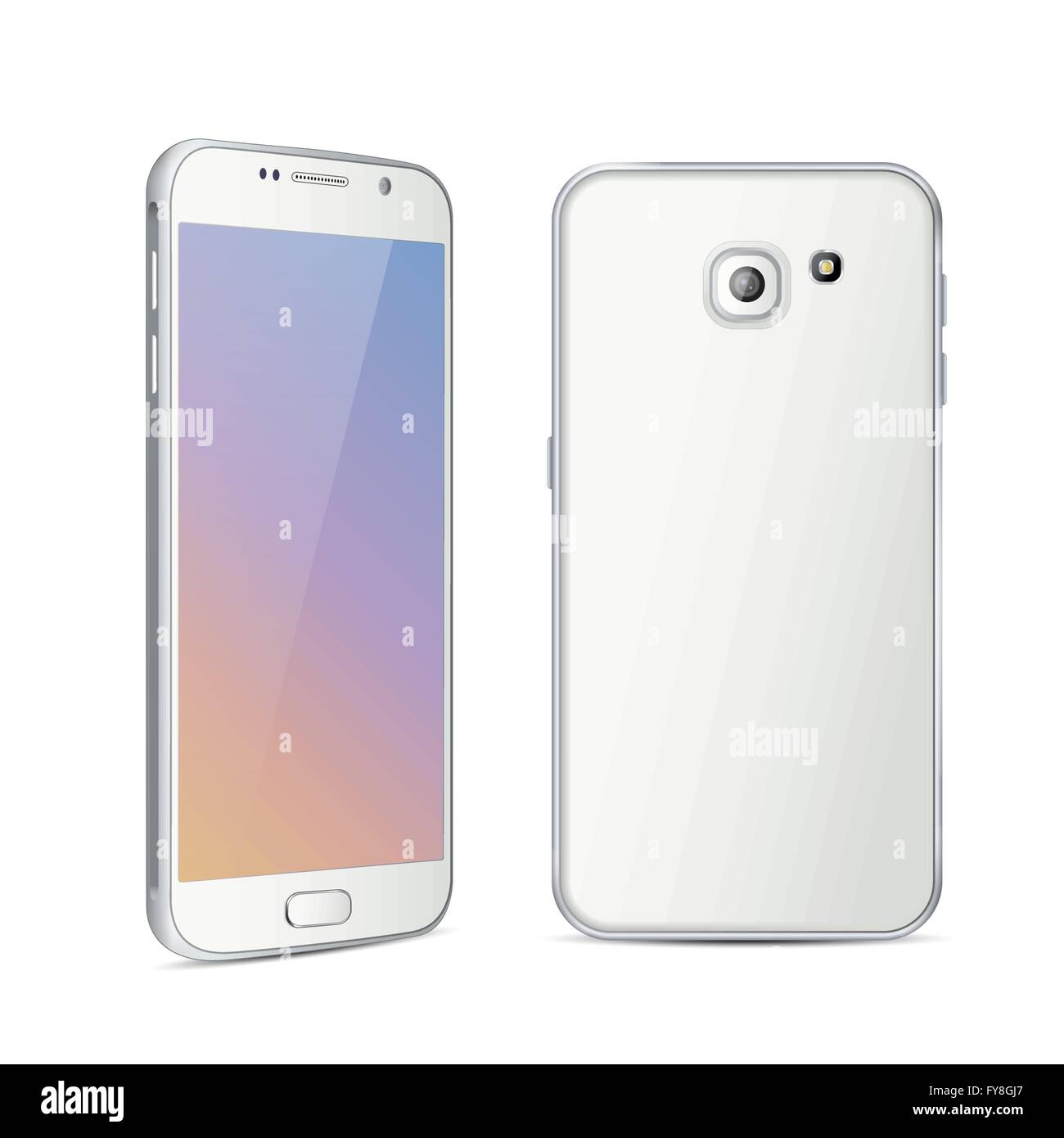 white color smartphone vector illustration Stock Vector Image & Art - Alamy