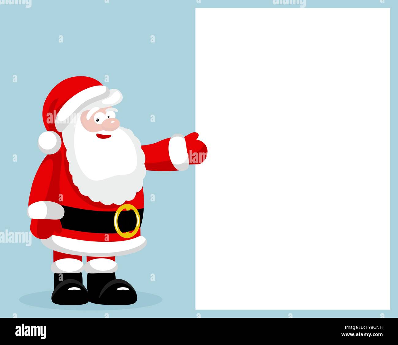 Santa Claus presenting empty blank. Vector illustration. EPS 8. No ...