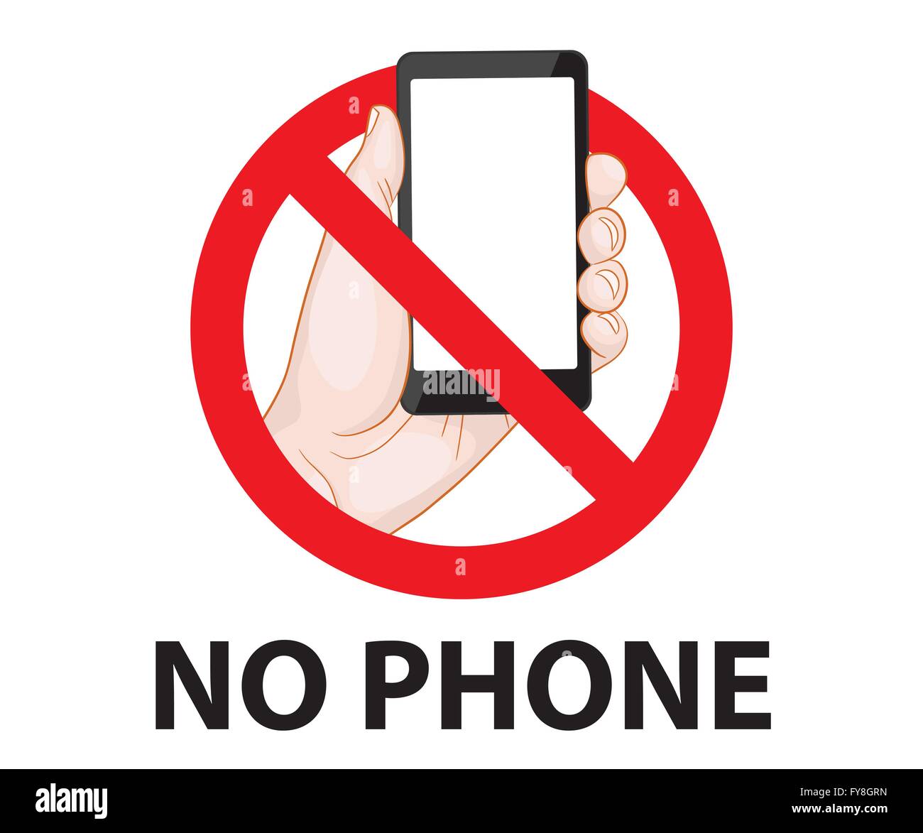 don't use mobile phone signs vector illustration Stock Vector Image ...