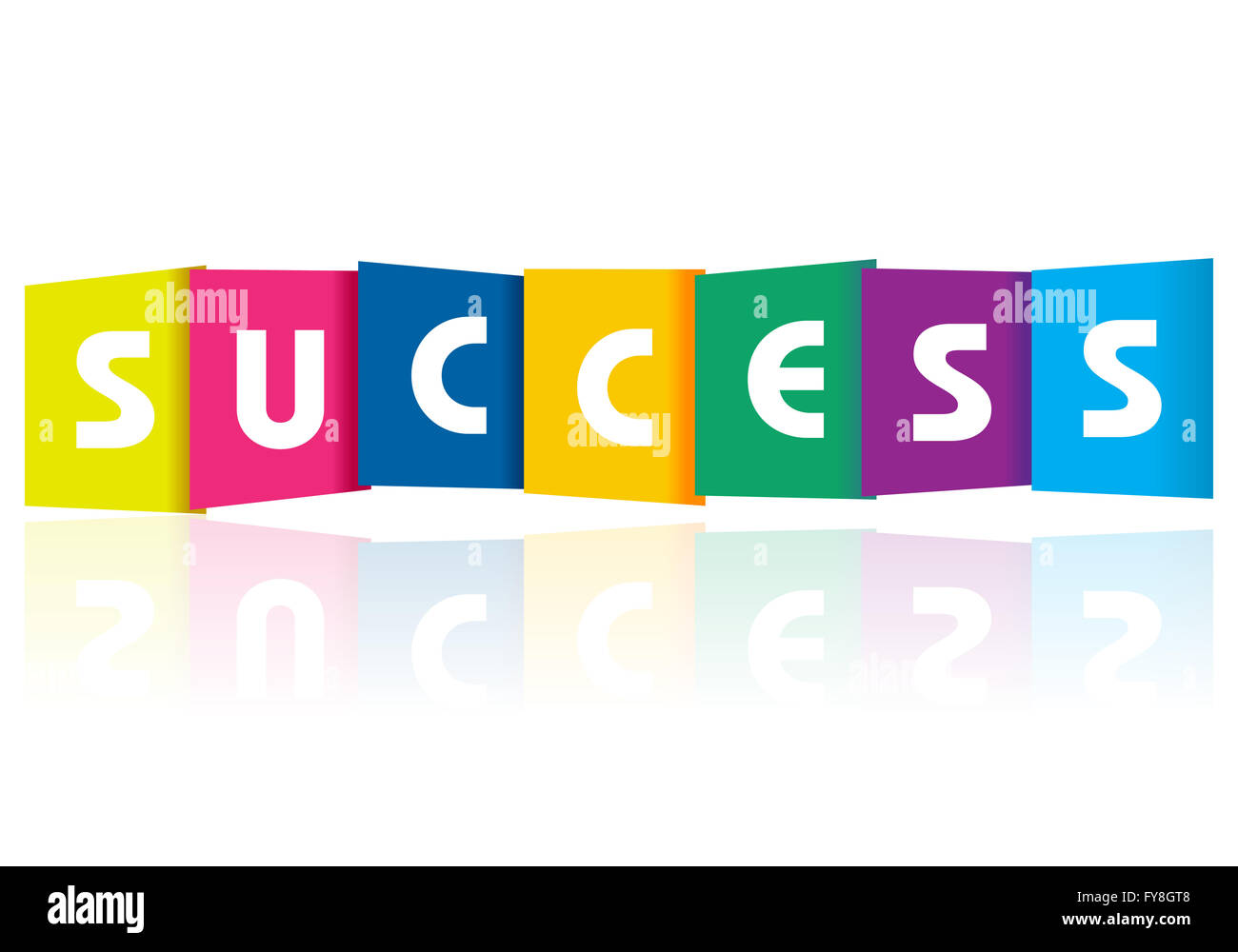 Success paper text on a white background Stock Photo - Alamy