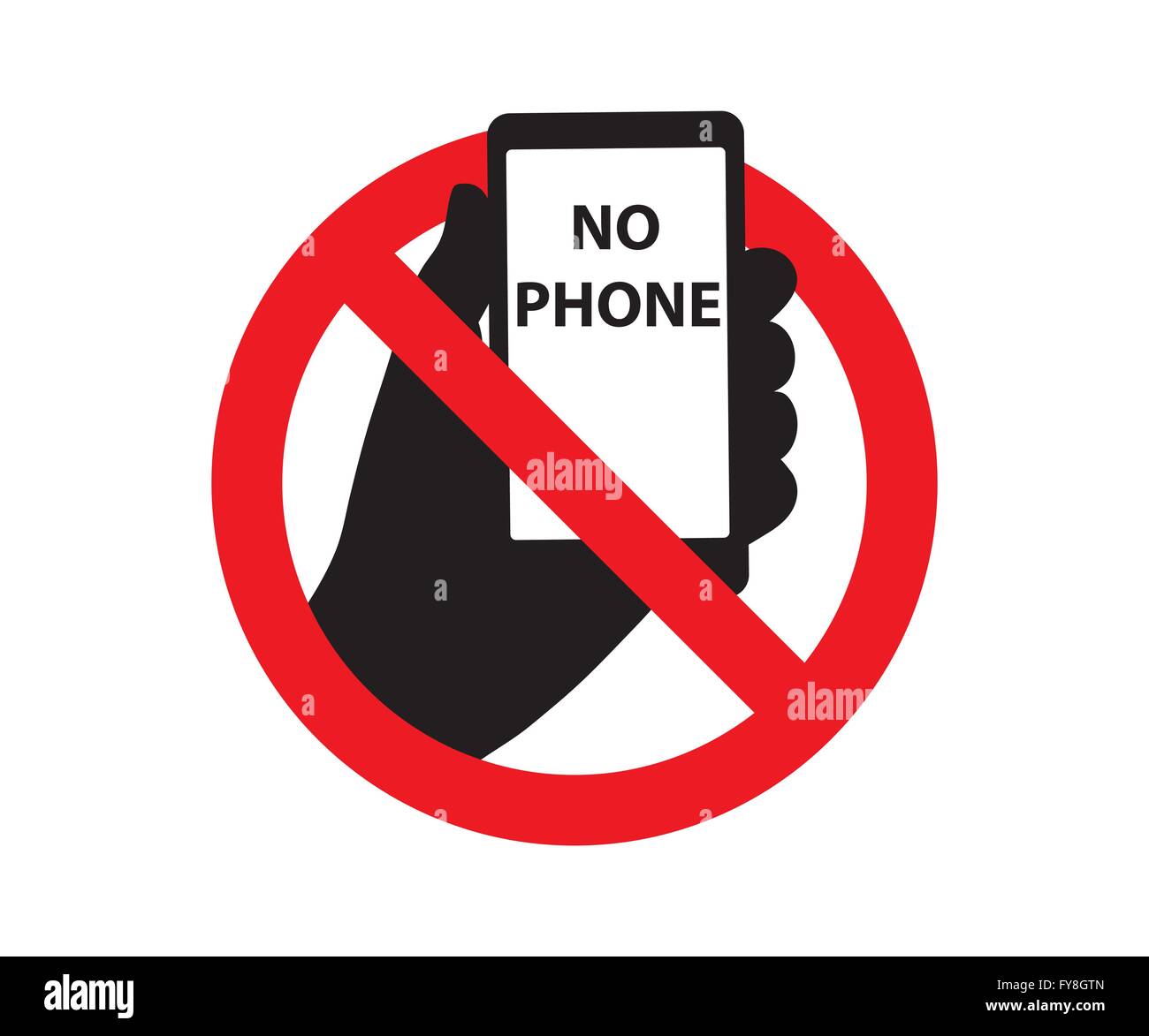 Forbidding Signs No Phone symbol vector illustration Stock Vector Image ...