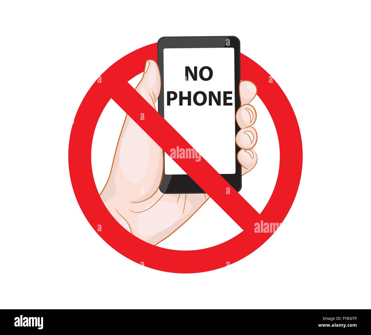 Forbidding Signs No Phone vector illustration Stock Vector Image & Art ...