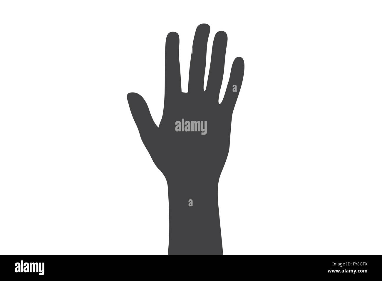 Greeting Hand Gesture Silhouette Vector Illustration Stock Vector Image And Art Alamy