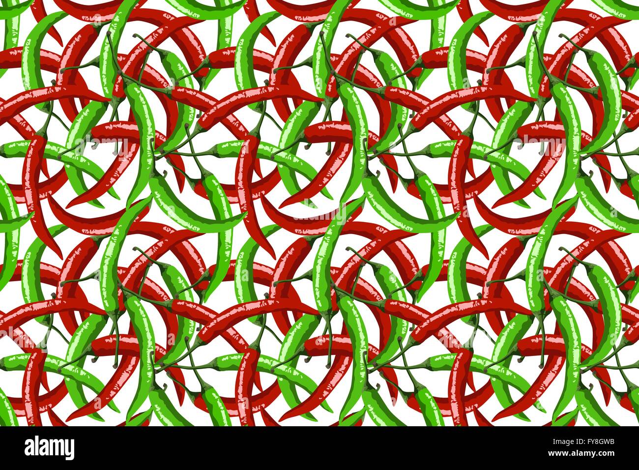 hot red peppers seamless pattern vector illustration Stock Vector Image ...