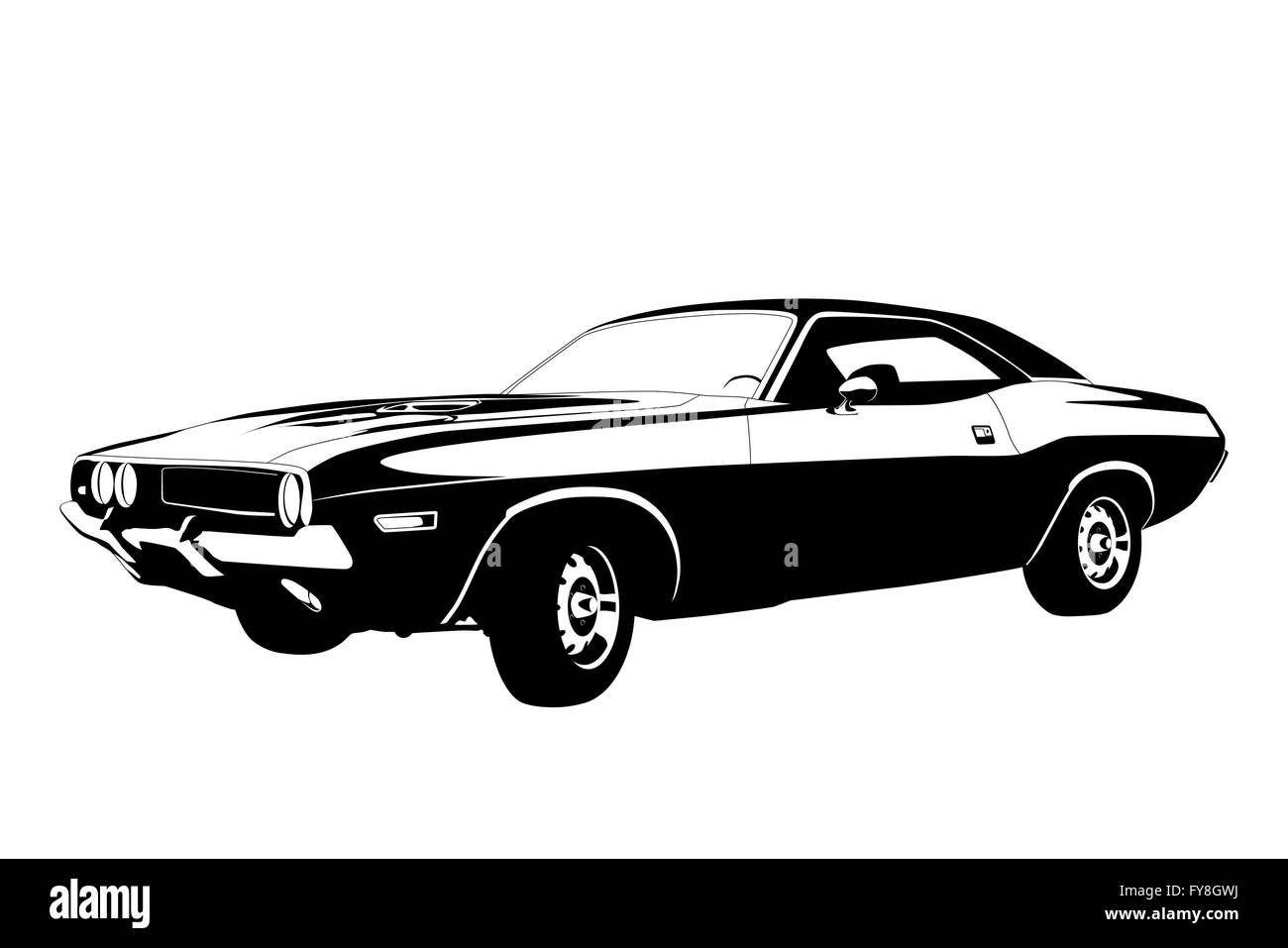 Muscle car road Stock Vector Images - Alamy