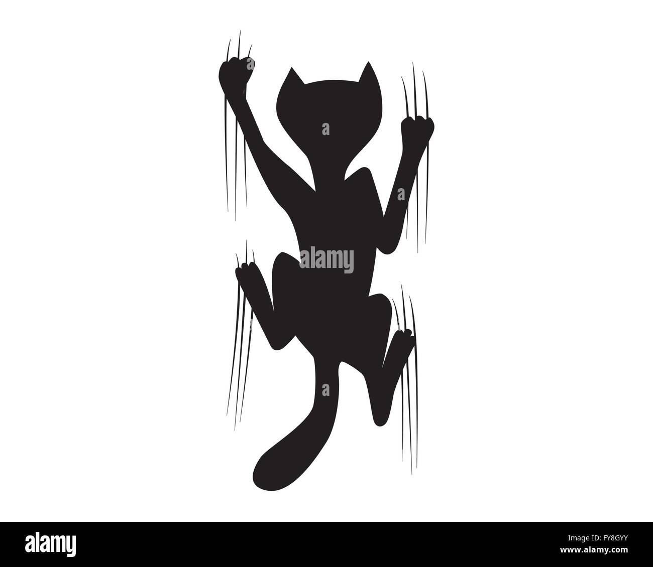 Cat scratch black silhouette Stock Vector Images - Alamy