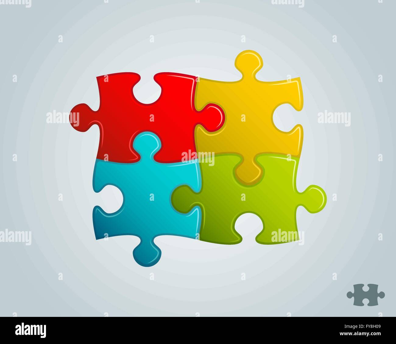 colorful puzzle pieces vector illustration Stock Vector Image & Art - Alamy