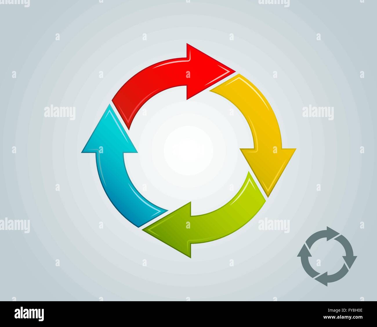 different colors arrow infographics cycle vector illustration Stock ...