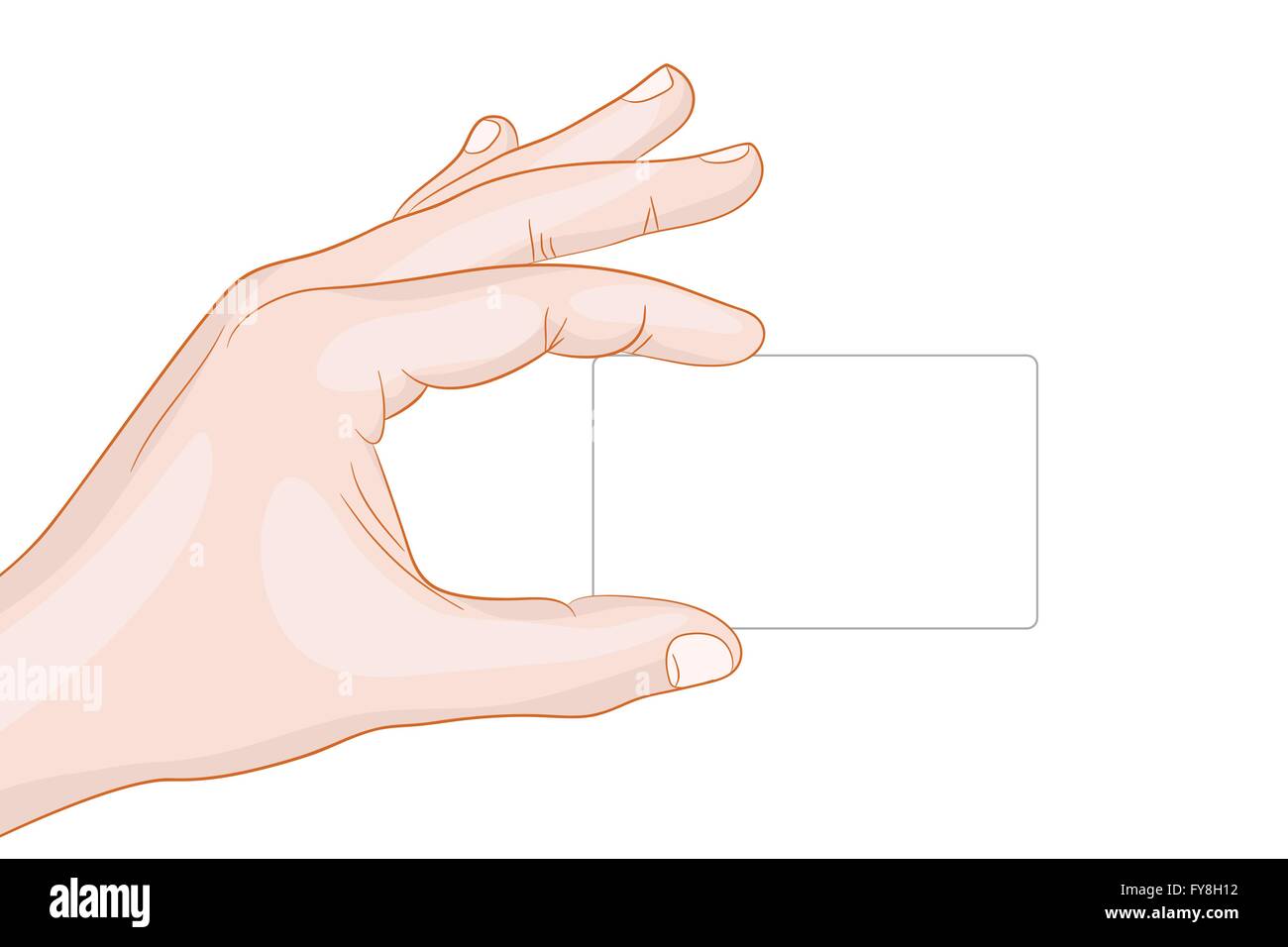 hand holding a card blank vector illustration Stock Vector Image & Art ...