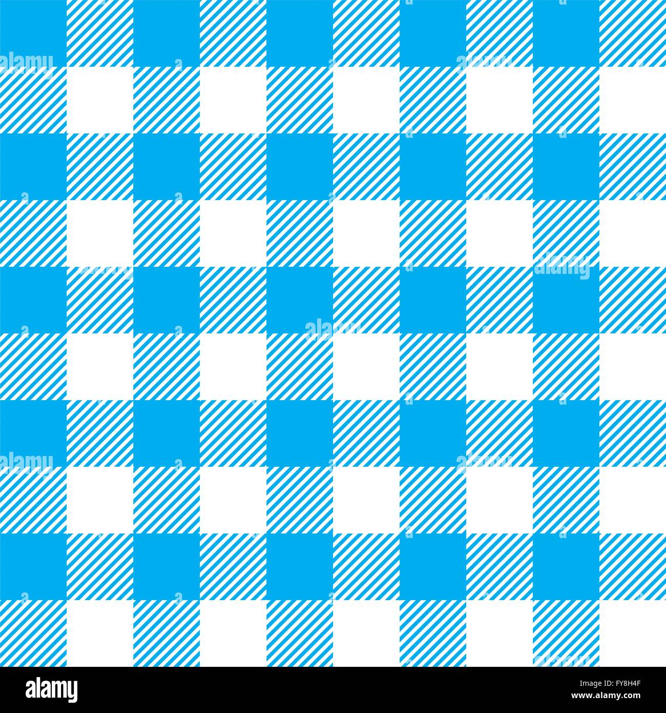 Blue tablecloth seamless pattern. Vector illustration of traditional ...