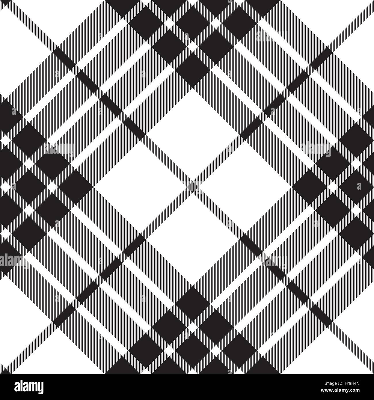 clan cameron tartan diagonal seamless pattern black and white vector ...