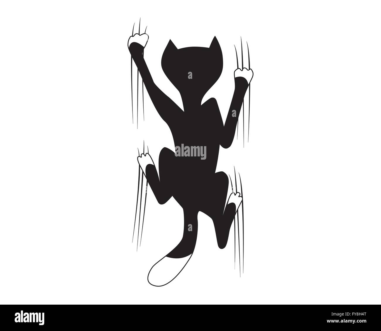 climbing cat vector illustration Stock Vector Image & Art - Alamy