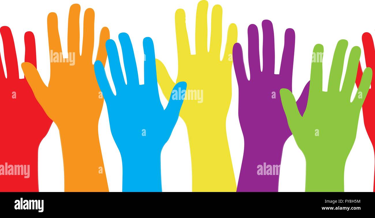 Raised palm pattern Stock Vector Images - Alamy