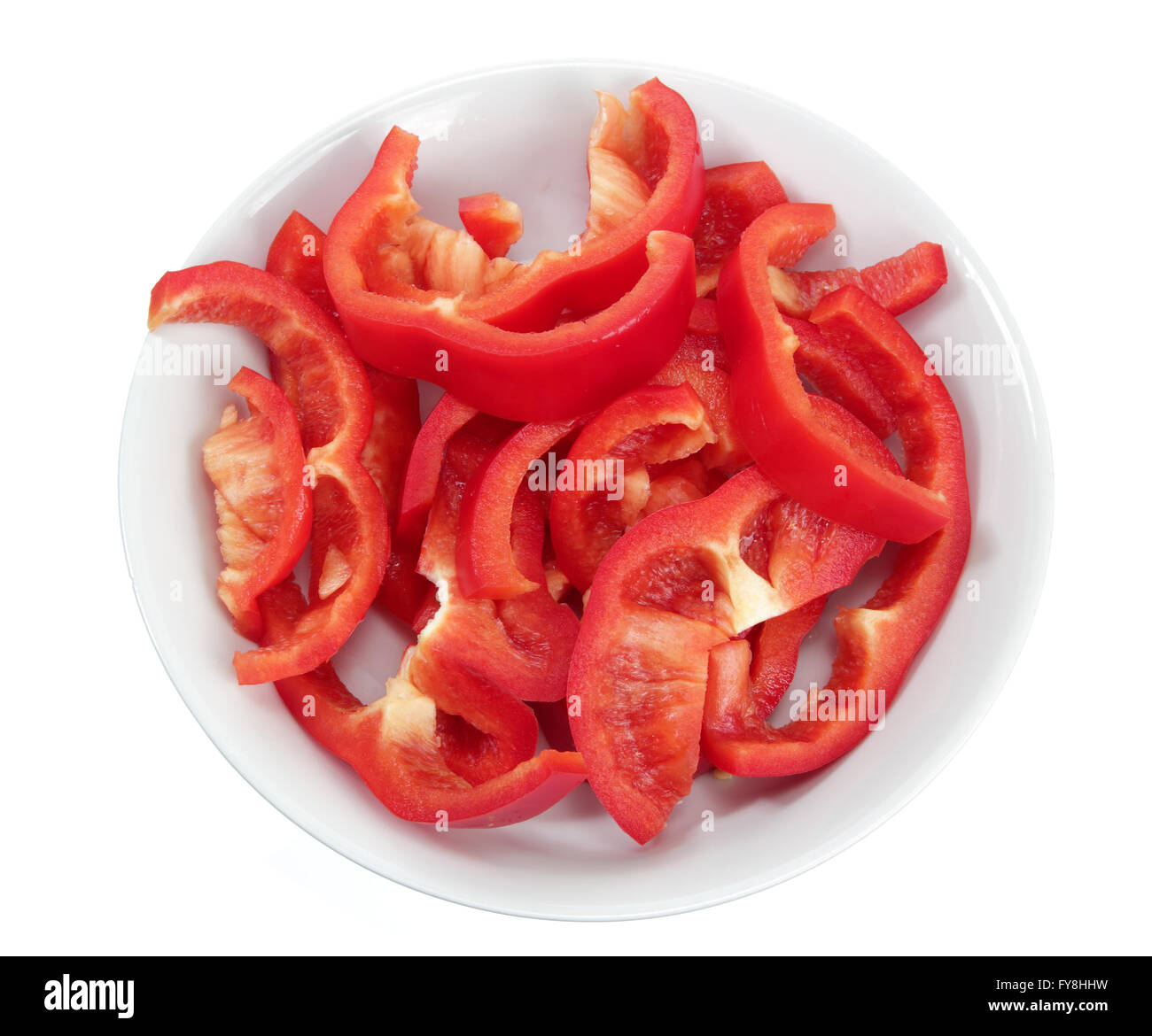 Bowl of Sliced Capsicum Stock Photo - Alamy