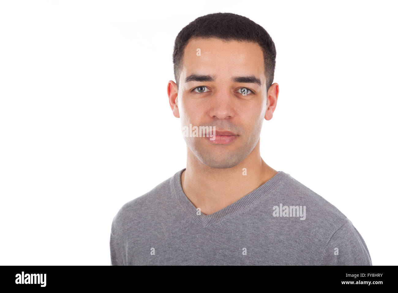Young latin American man portrait isolated on white background Stock ...