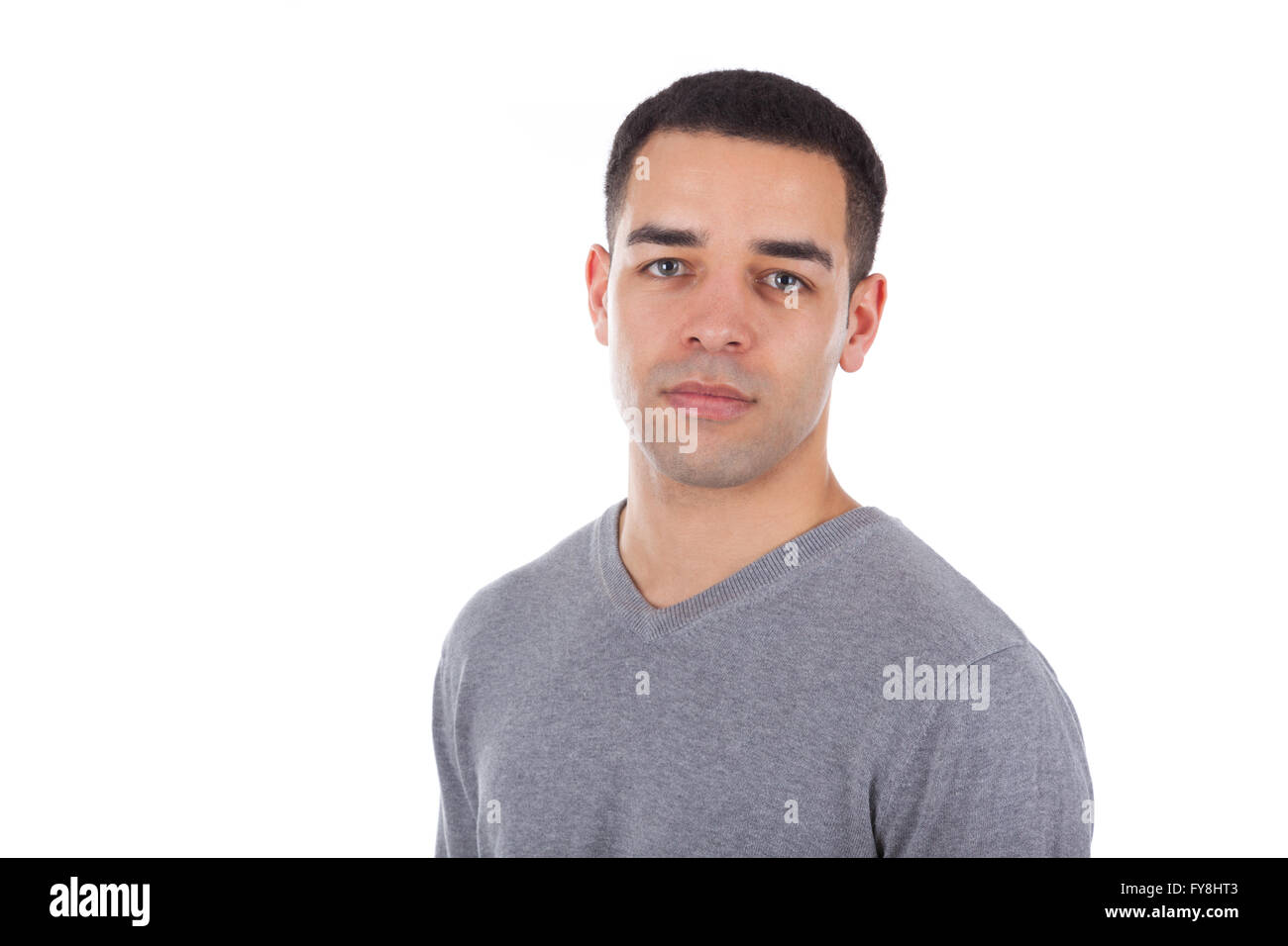 Young latin American man portrait isolated on white background Stock ...