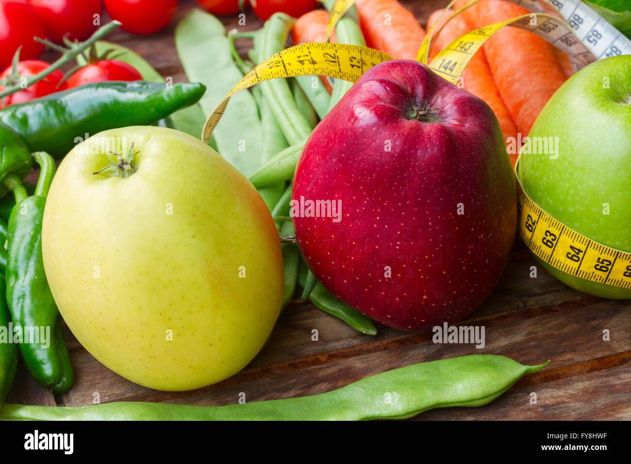Healthy food on table Stock Photo - Alamy