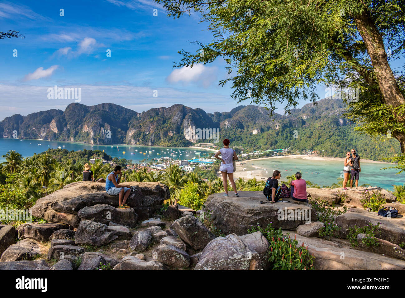 Phuket Krabi Phi Phi Islands Koh Phi Phi Don View from Phi Phi viewpoint Stock Photo - Alamy