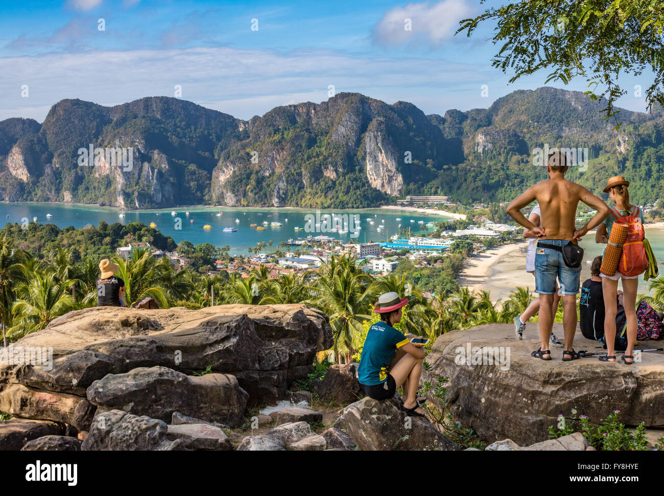 Phuket Krabi Phi Phi Islands Koh Phi Phi Don View from Phi Phi viewpoint Stock Photo - Alamy