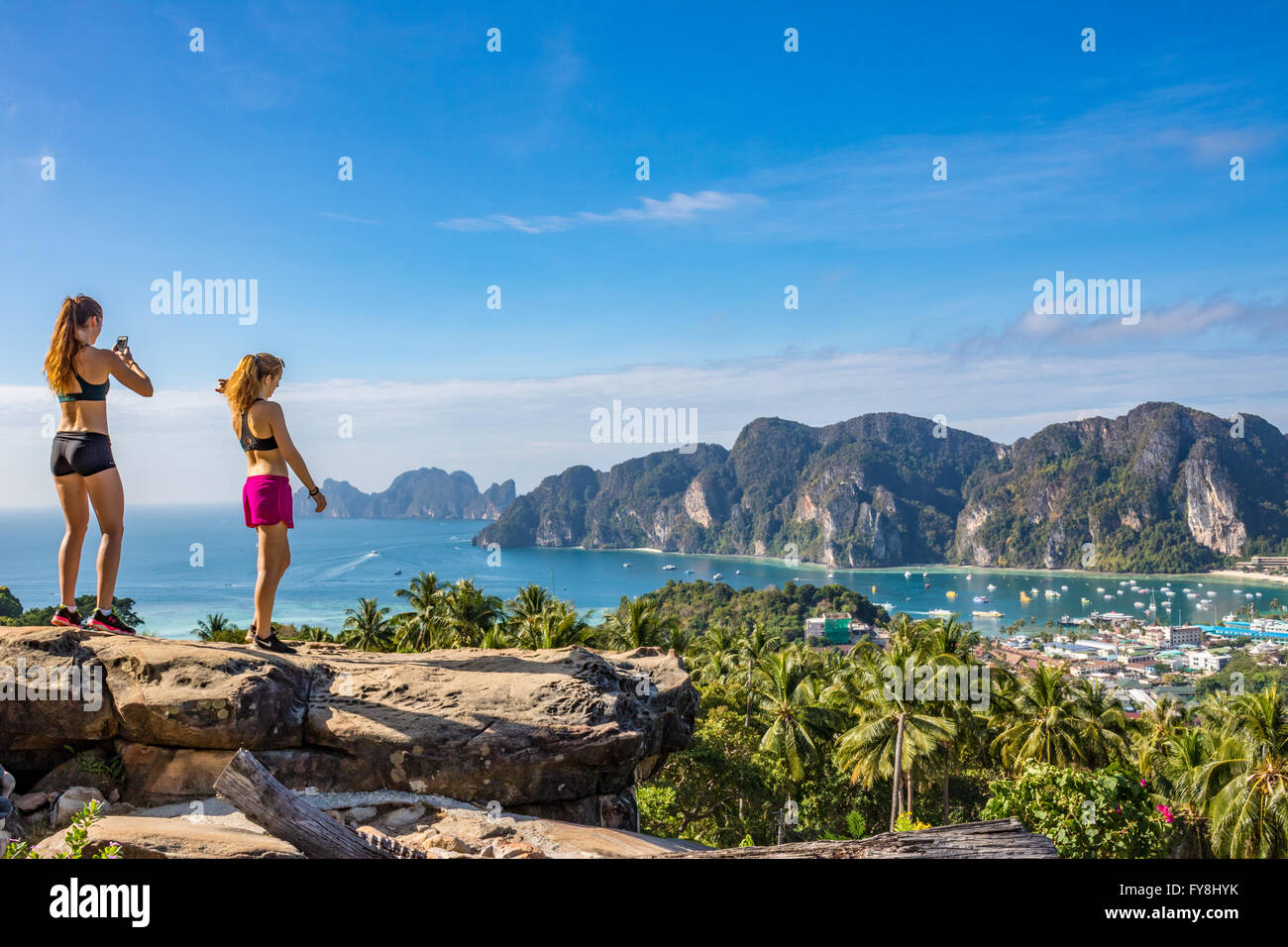 Phuket Krabi Phi Phi Islands Koh Phi Phi Don View from Phi Phi viewpoint Stock Photo - Alamy