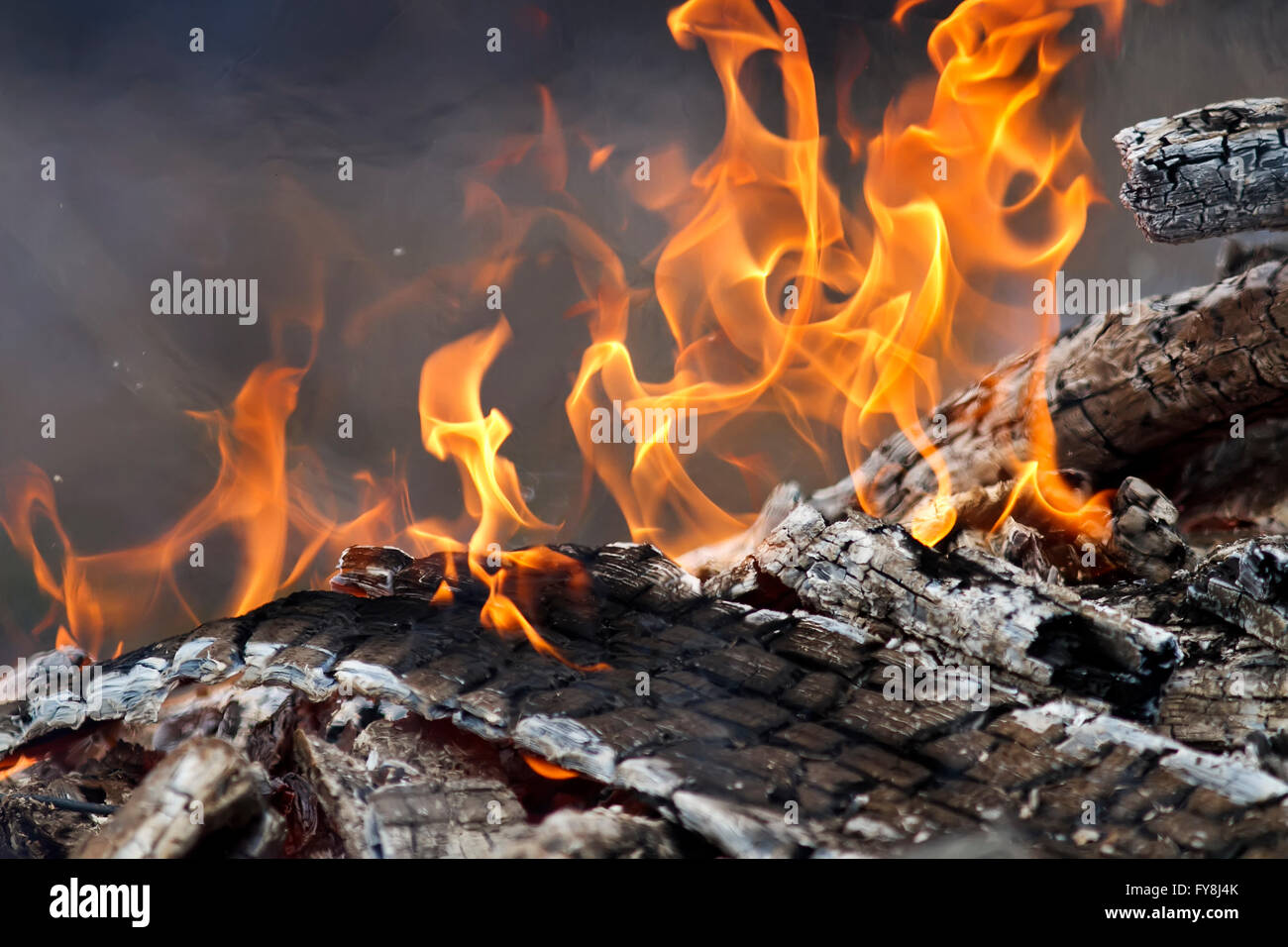 flames the ashes of the fire smoke fire burned white hot black charred ...