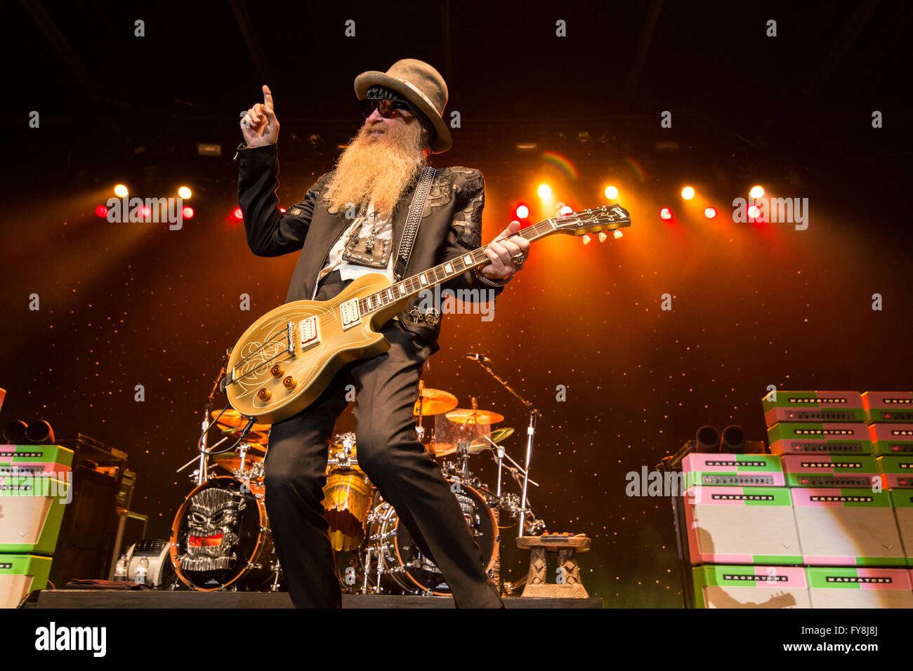 Dusty Hill And Billy Gibbons Of Zz Top High Resolution Stock ...