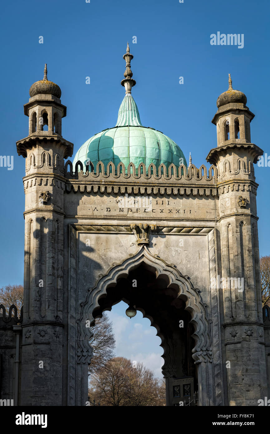 India Gate on Royal Pavilion parade in Brighton Sussex. Splendid arch ...