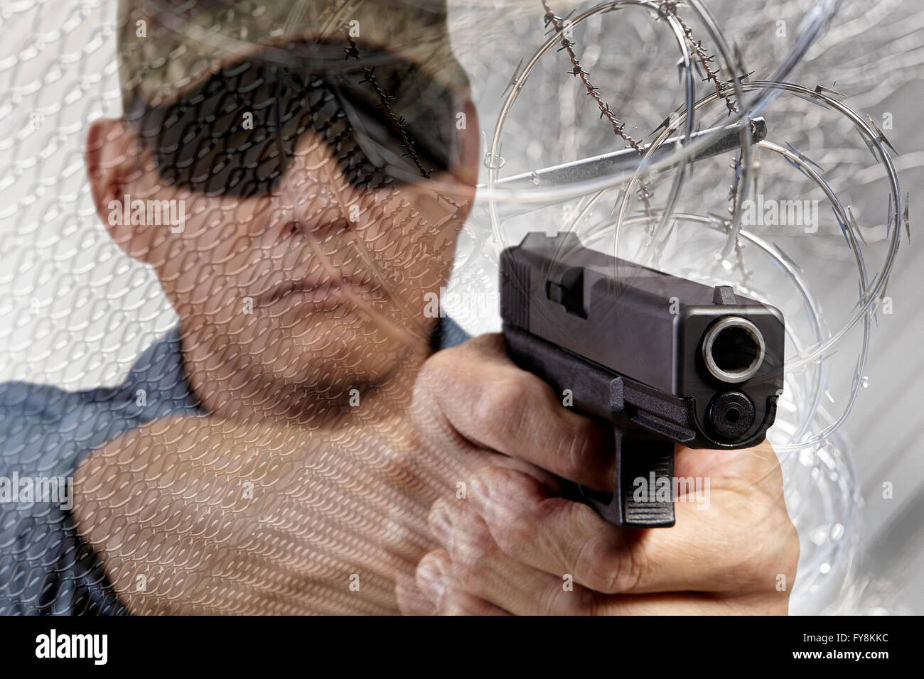 American man flag gun hi-res stock photography and images - Alamy
