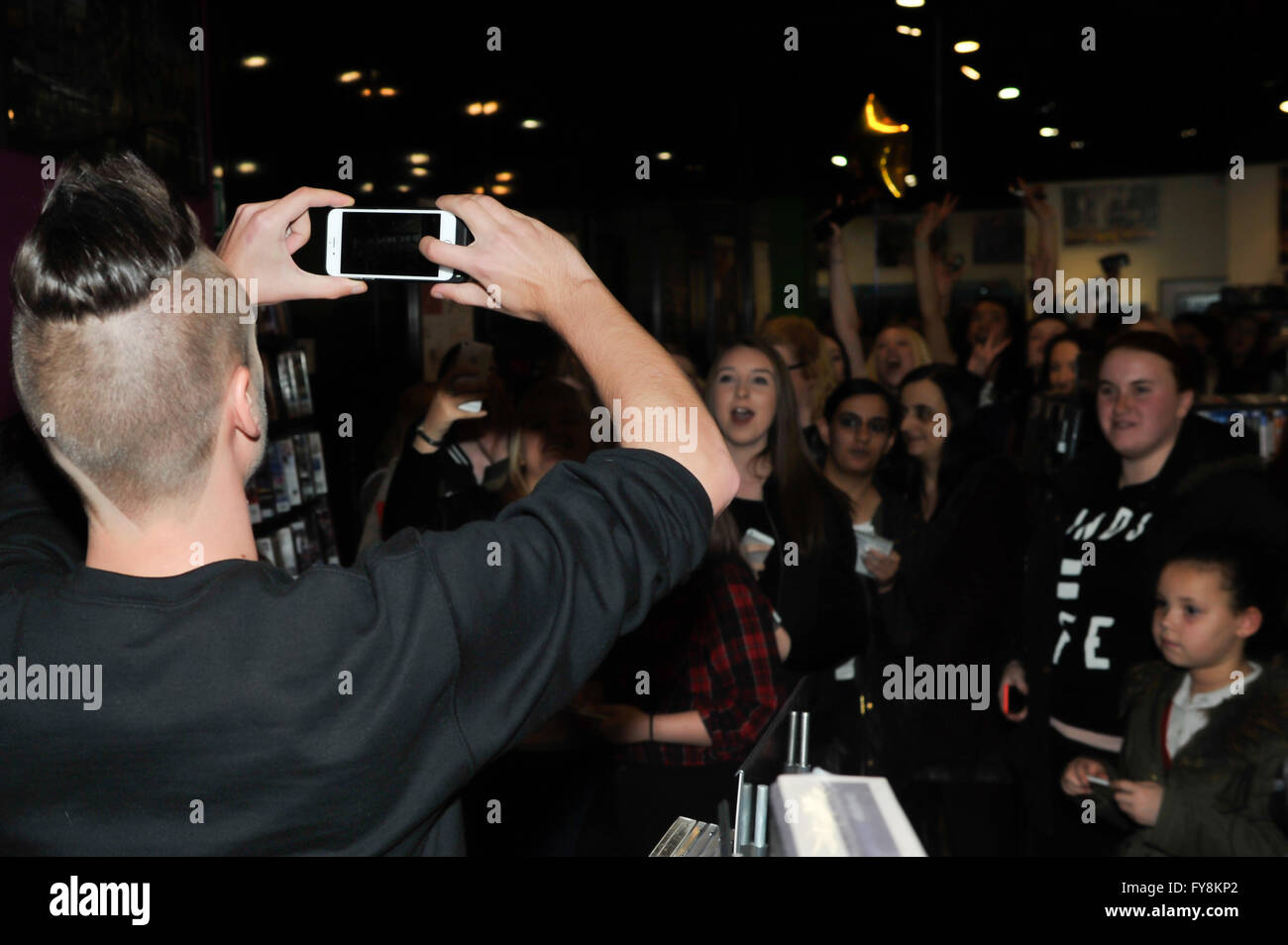 Room 94 attend a photocall at HMV Birmingham Featuring: Room 94 Where ...