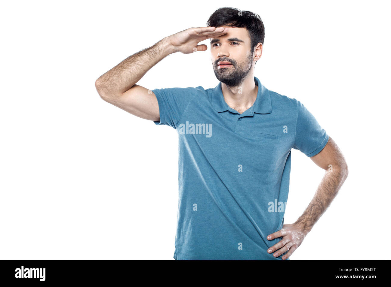 Handsome young man on white background Stock Photo - Alamy