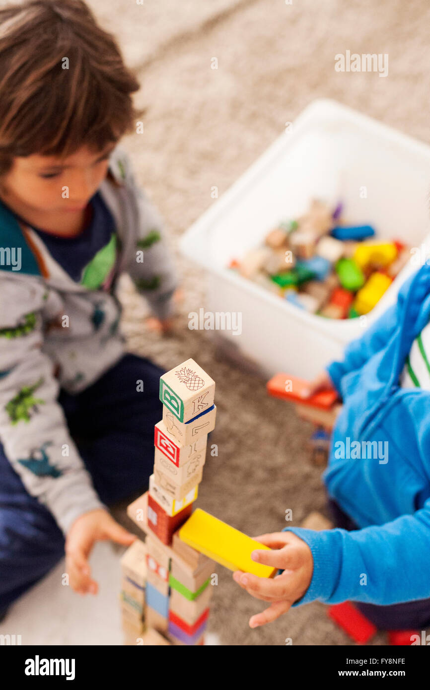 Building tower blocks child hi-res stock photography and images - Alamy