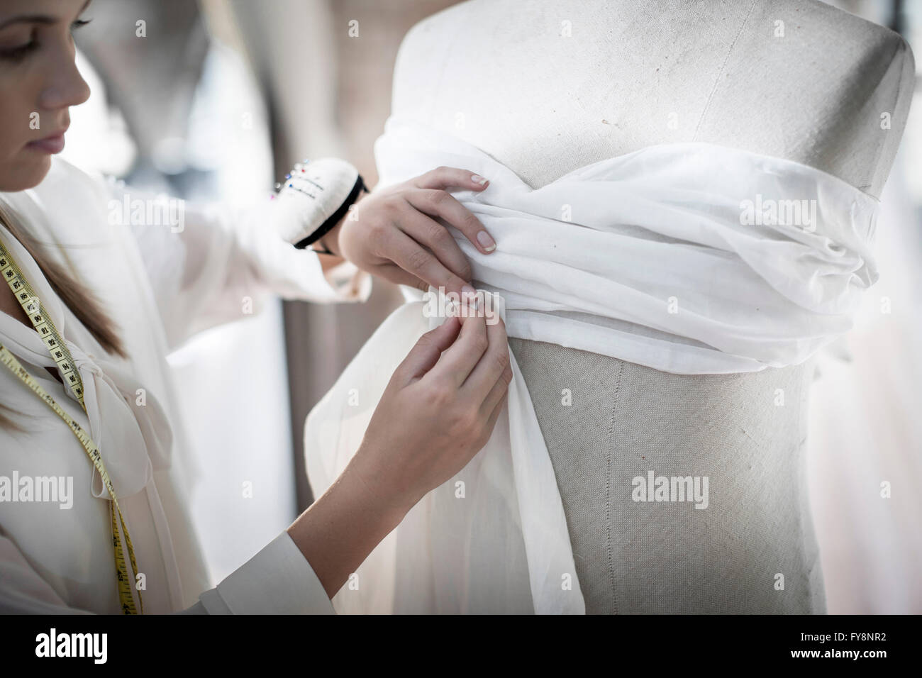 Wedding dress designer working hi-res stock photography and images - Alamy