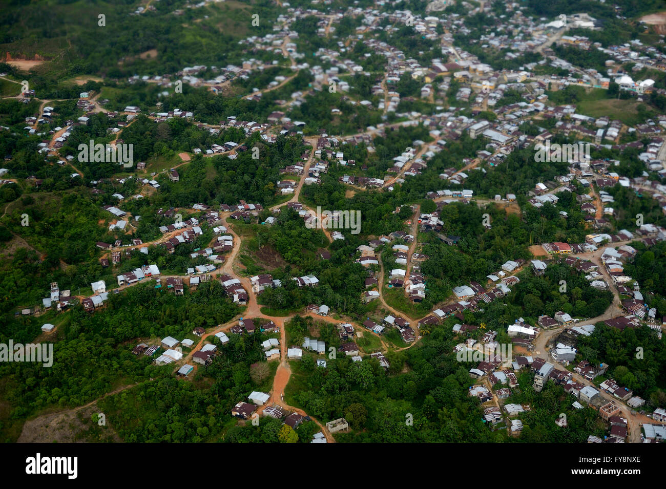 Colombia, Quibdo, aerial view Stock Photo - Alamy