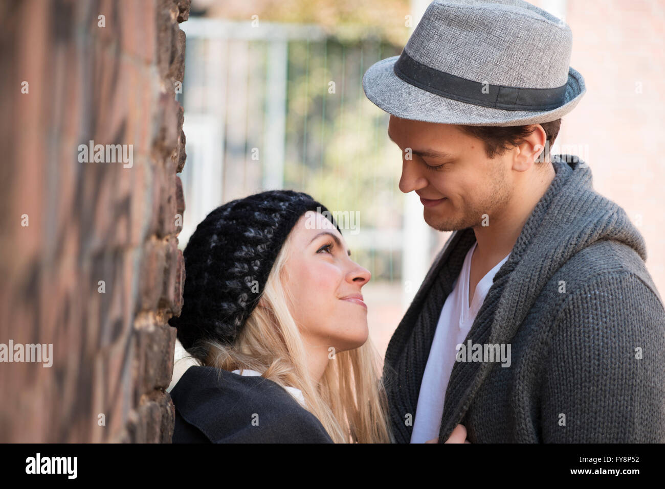 Young couple in love face to face Stock Photo - Alamy